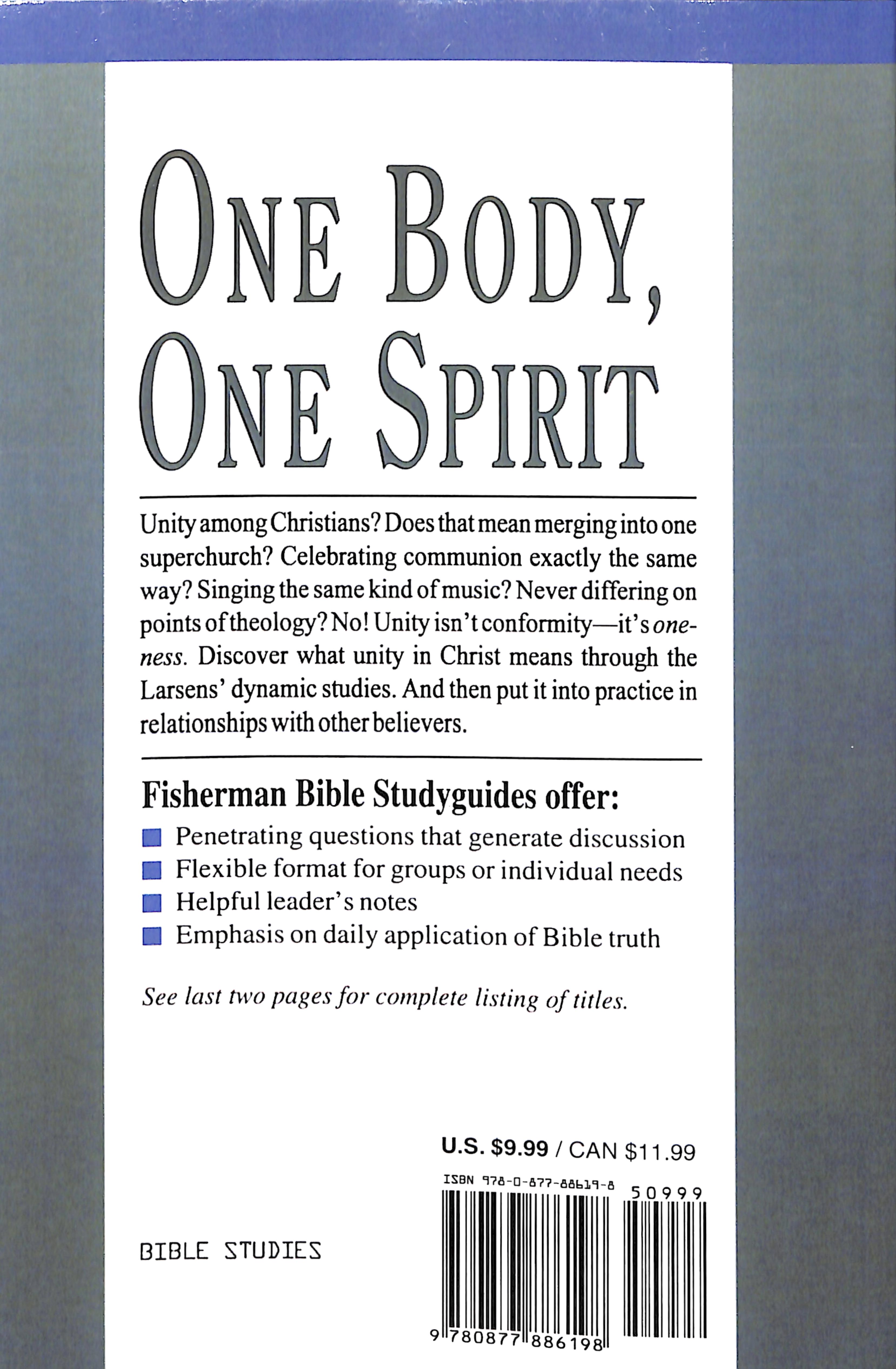 One Body, One Spirit: Building Relationships in the Church (Fisherman ...