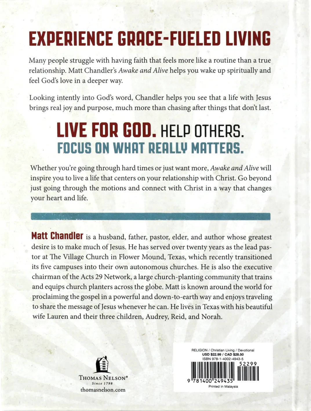 Awake and Alive: A 30-Day Challenge to Revive Your Faith | Koorong