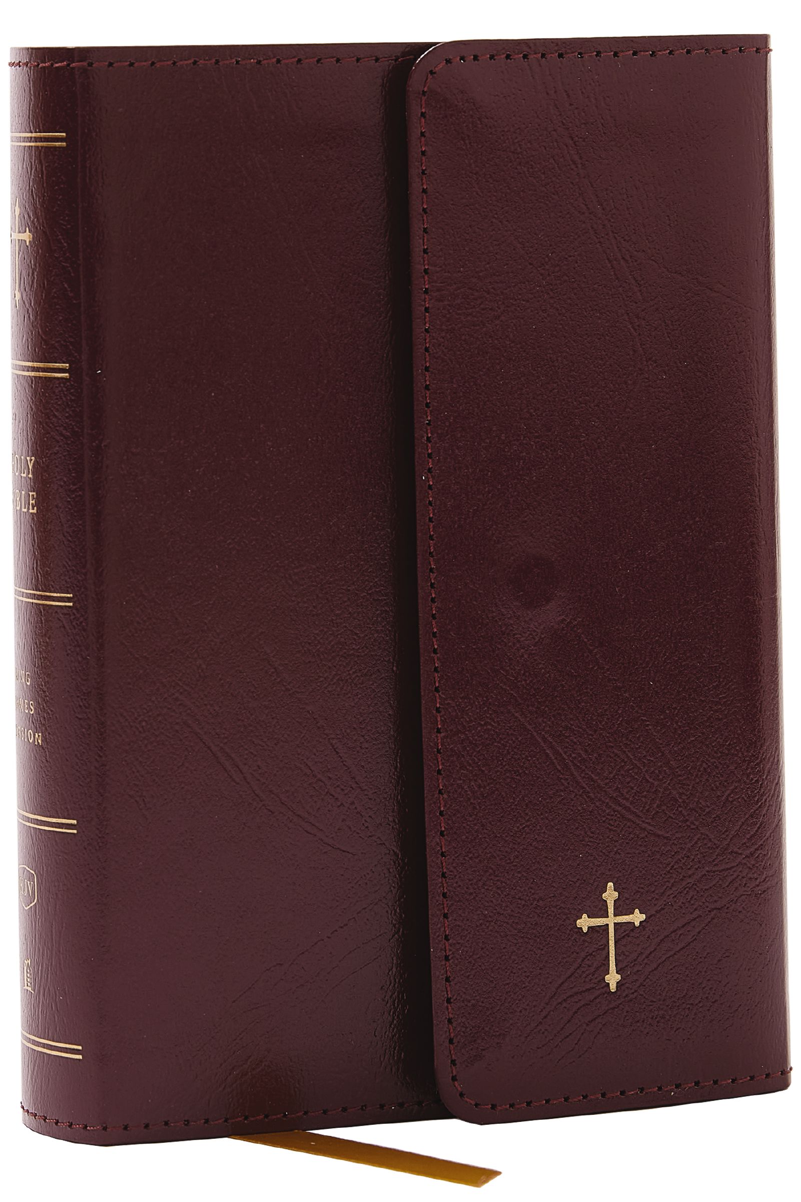 KJV Holy Bible Compact Reference Bible Burgundy With Flap (Red Letter ...