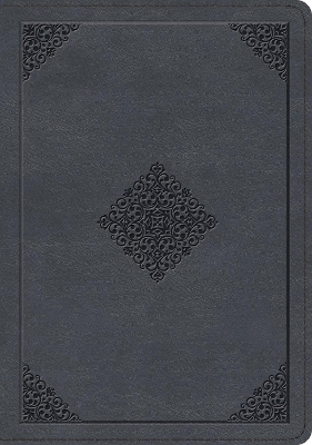 ESV Large Print Wide Margin Bible Slate Blue, Ornament Design | Koorong