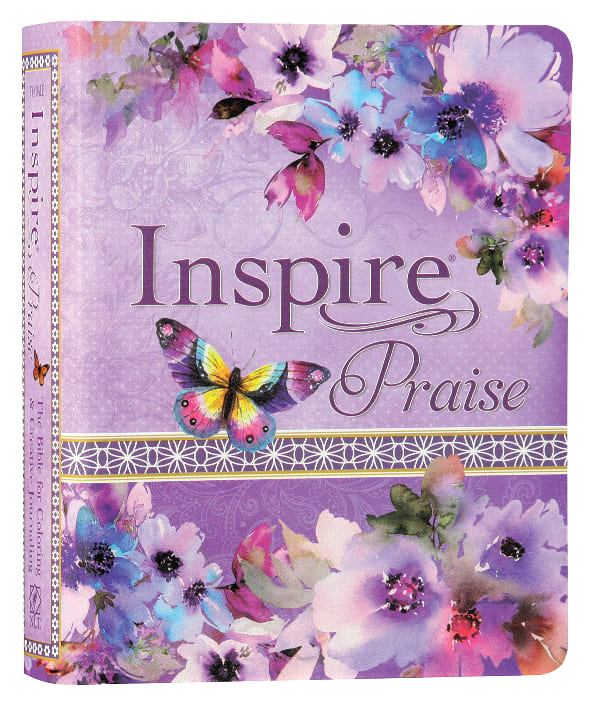 NLT Inspire Praise Bible Purple Garden (Black Letter Edition) | Koorong