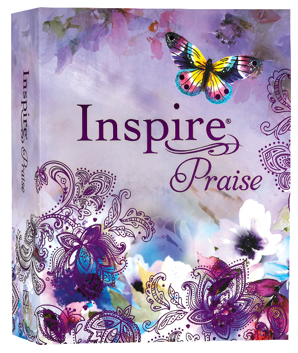 NLT Inspire Praise Bible Purple Garden | Koorong
