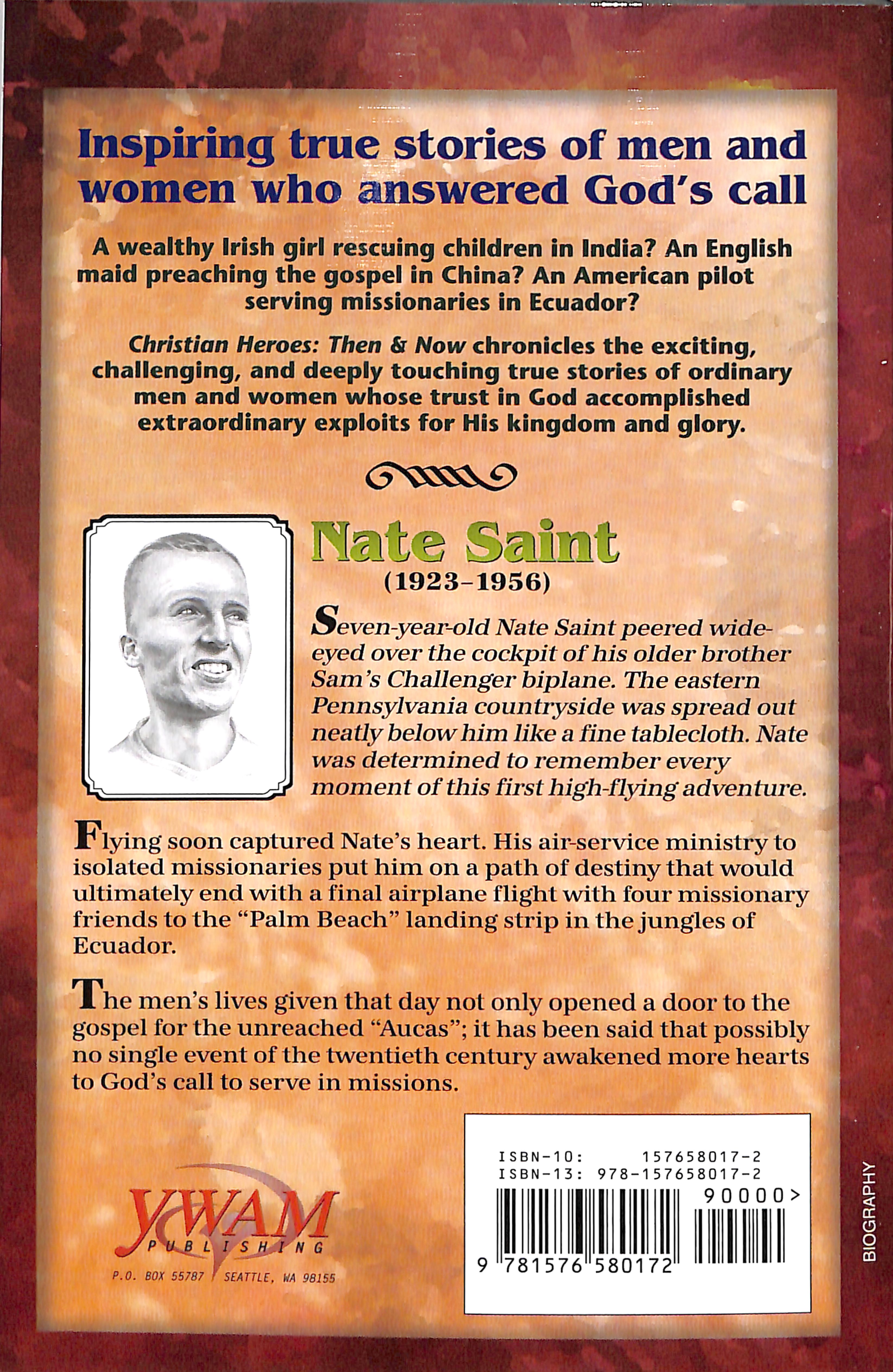 Nate Saint (Christian Heroes Then & Now Series) | Koorong
