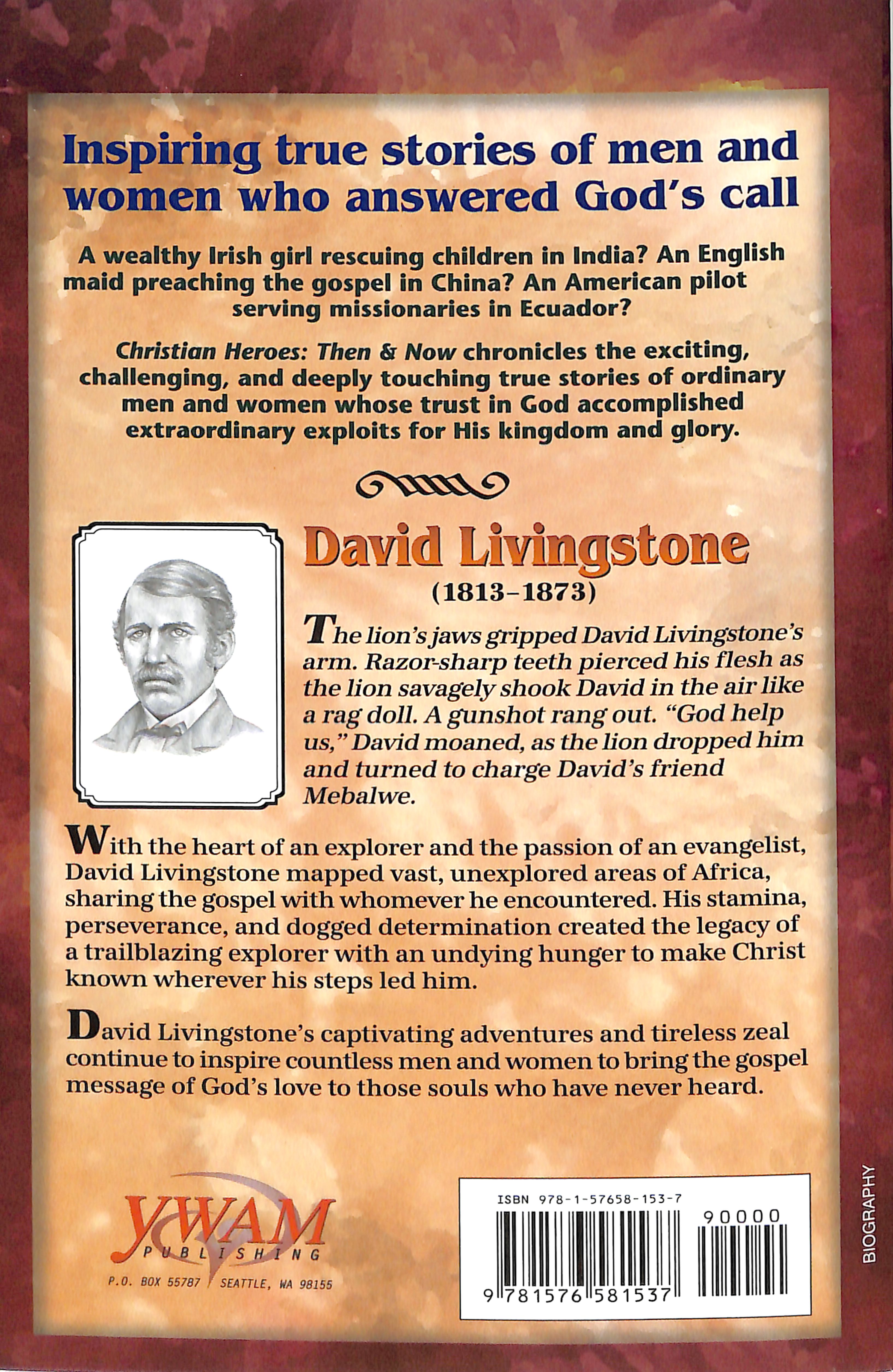 David Livingston - Africa's Trailblazer (Christian Heroes Then & Now ...