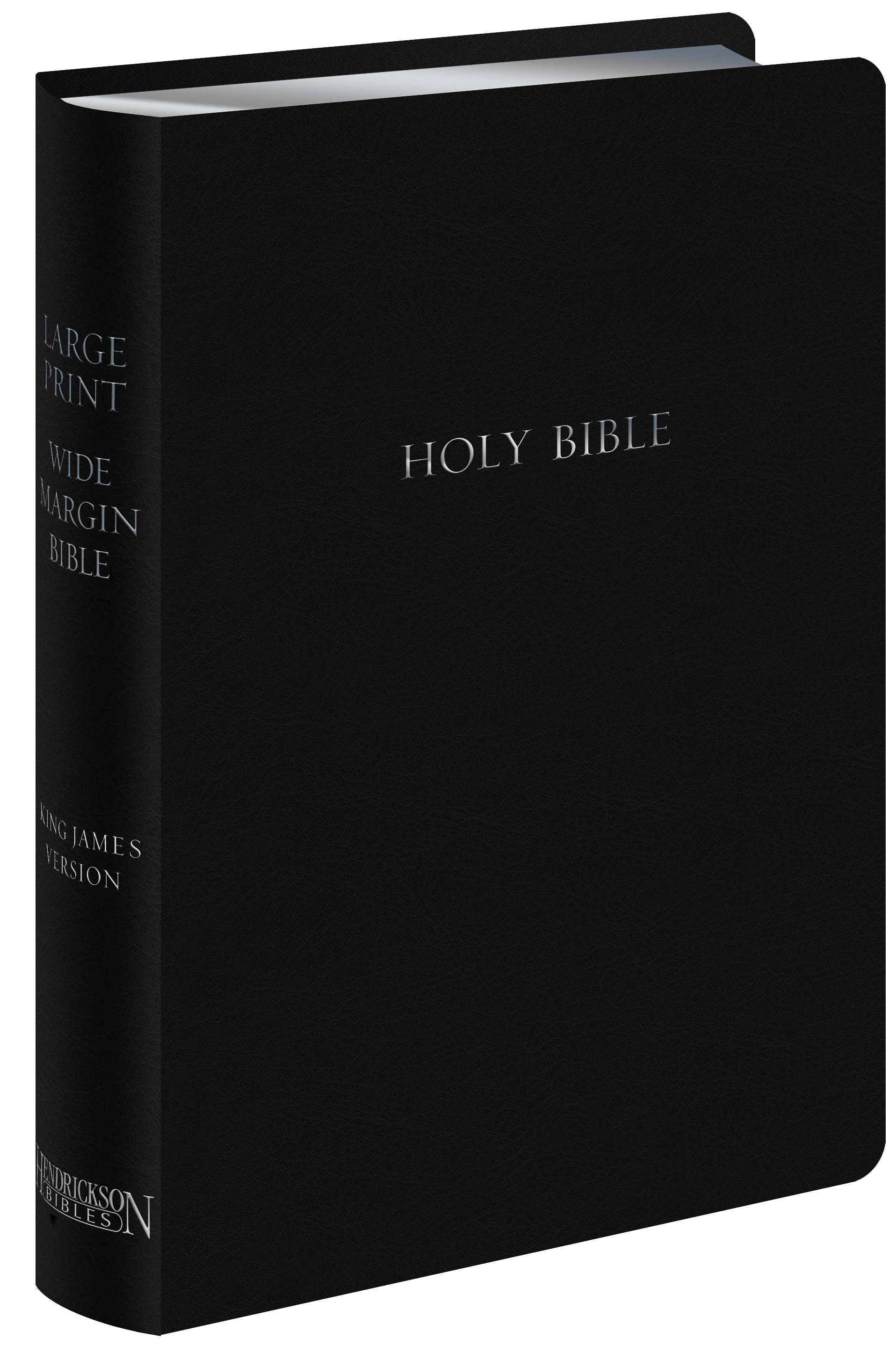 KJV Large Print Wide Margin Bible Black (Red Letter Edition) | Koorong