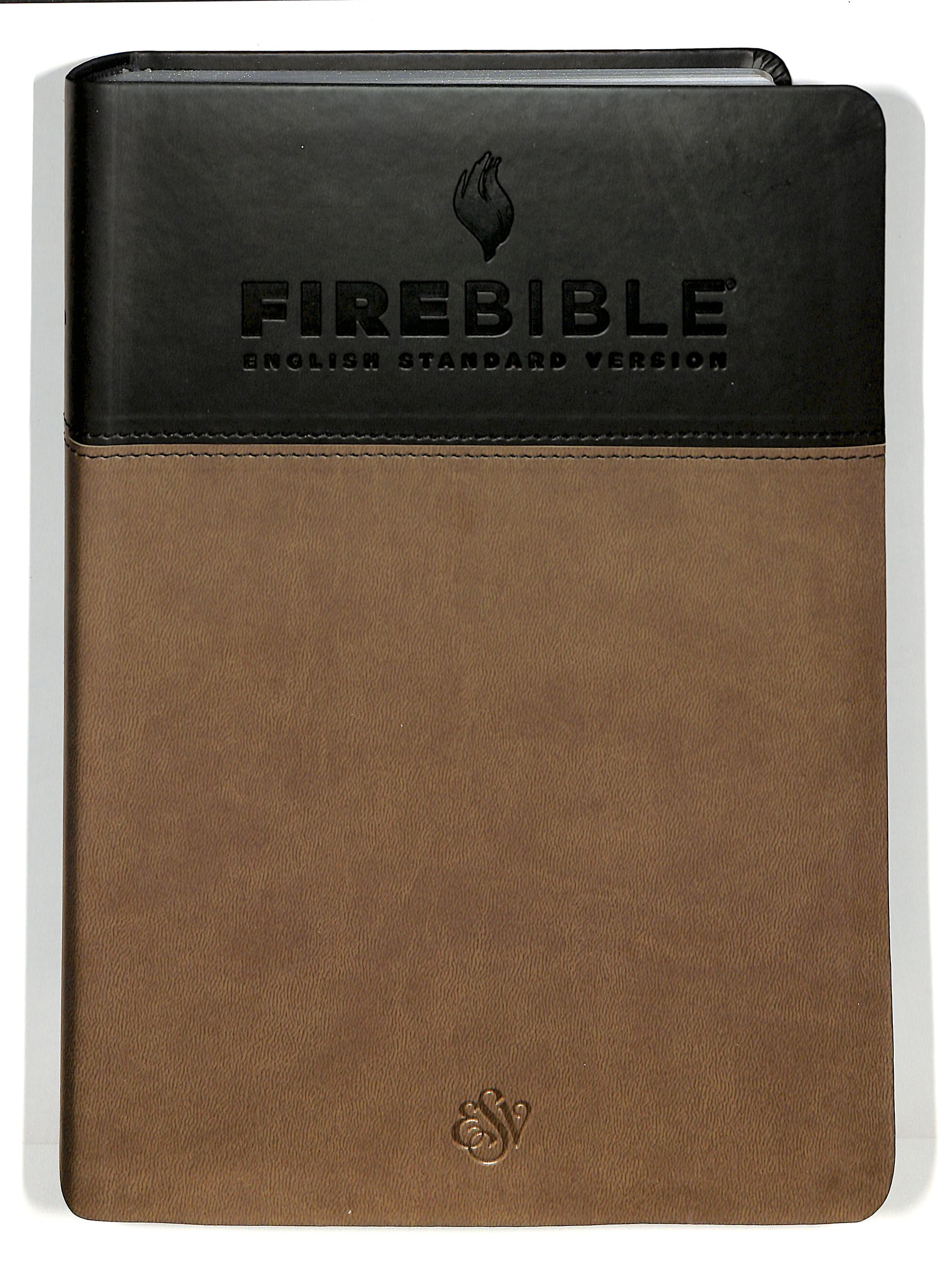 ESV Fire Study Bible Flexisoft Gray/Slate | Koorong