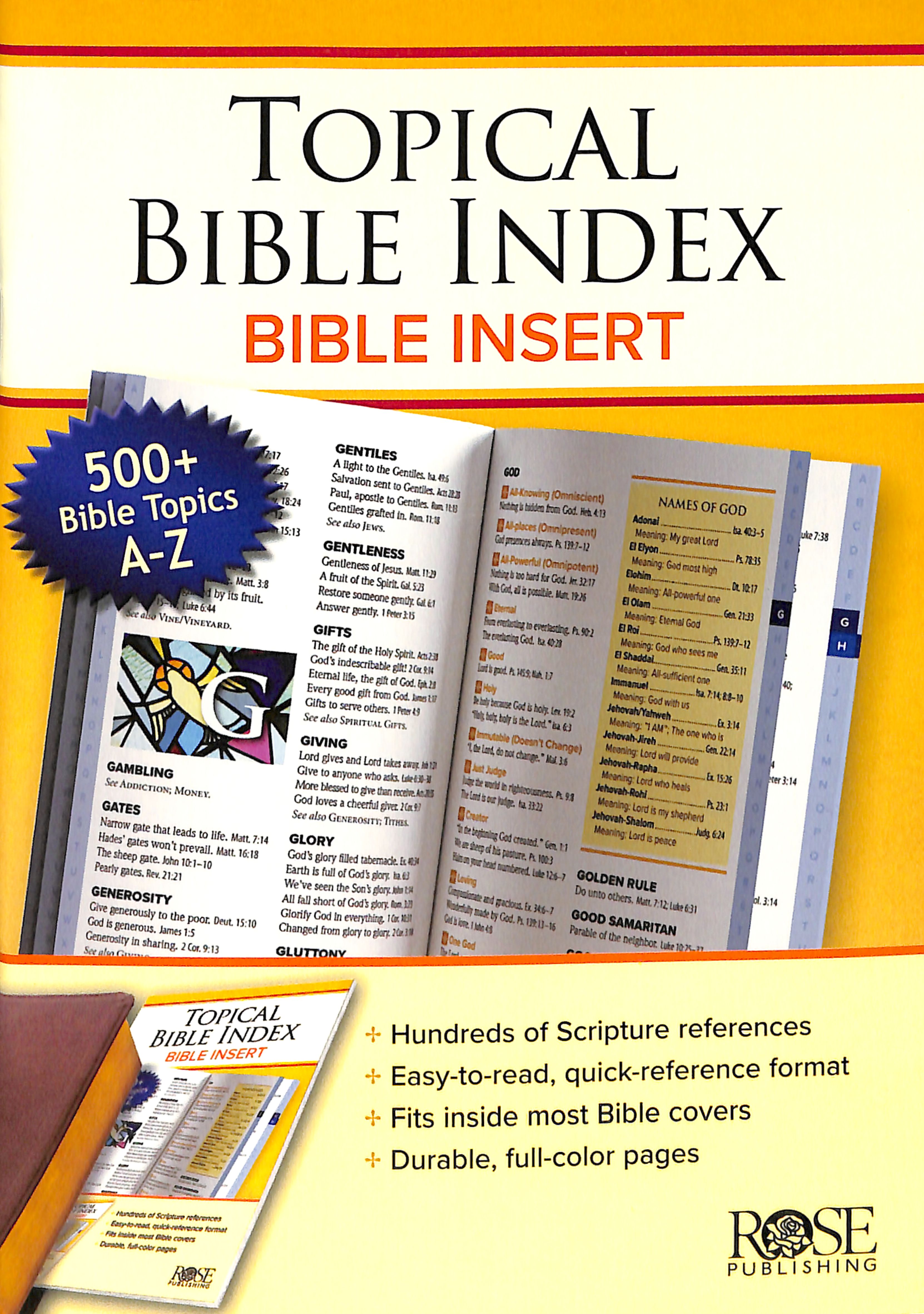 Topical Index: Bible Insert, Ultra-Slim Bible Tools | Koorong