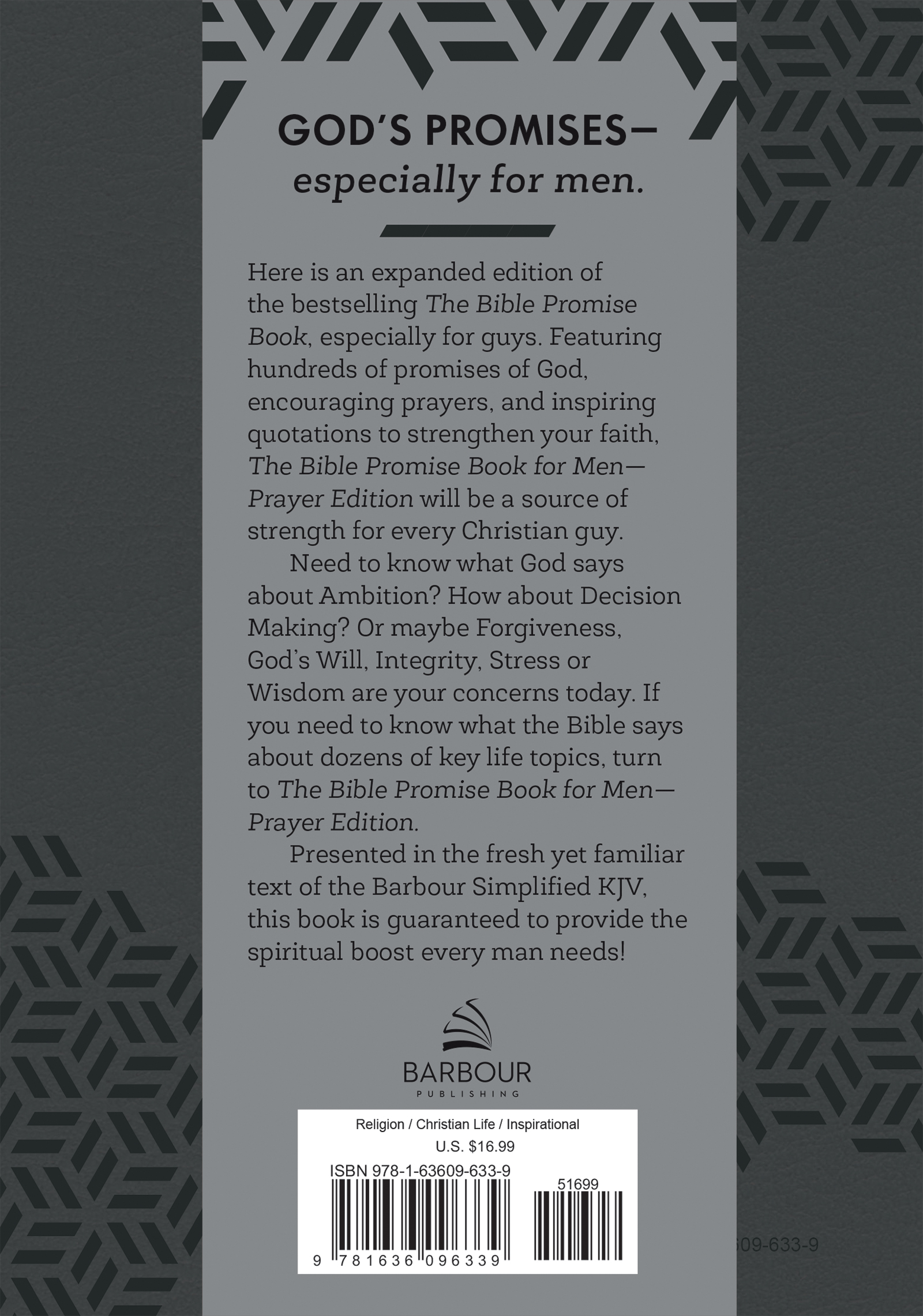 The Bible Promise Book For Men: Barbour Simplified KJV Prayer Edition ...