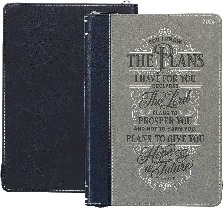 2024 12-Month Zippered Executive Diary/Planner: Plans - Jer. 29:11 ...