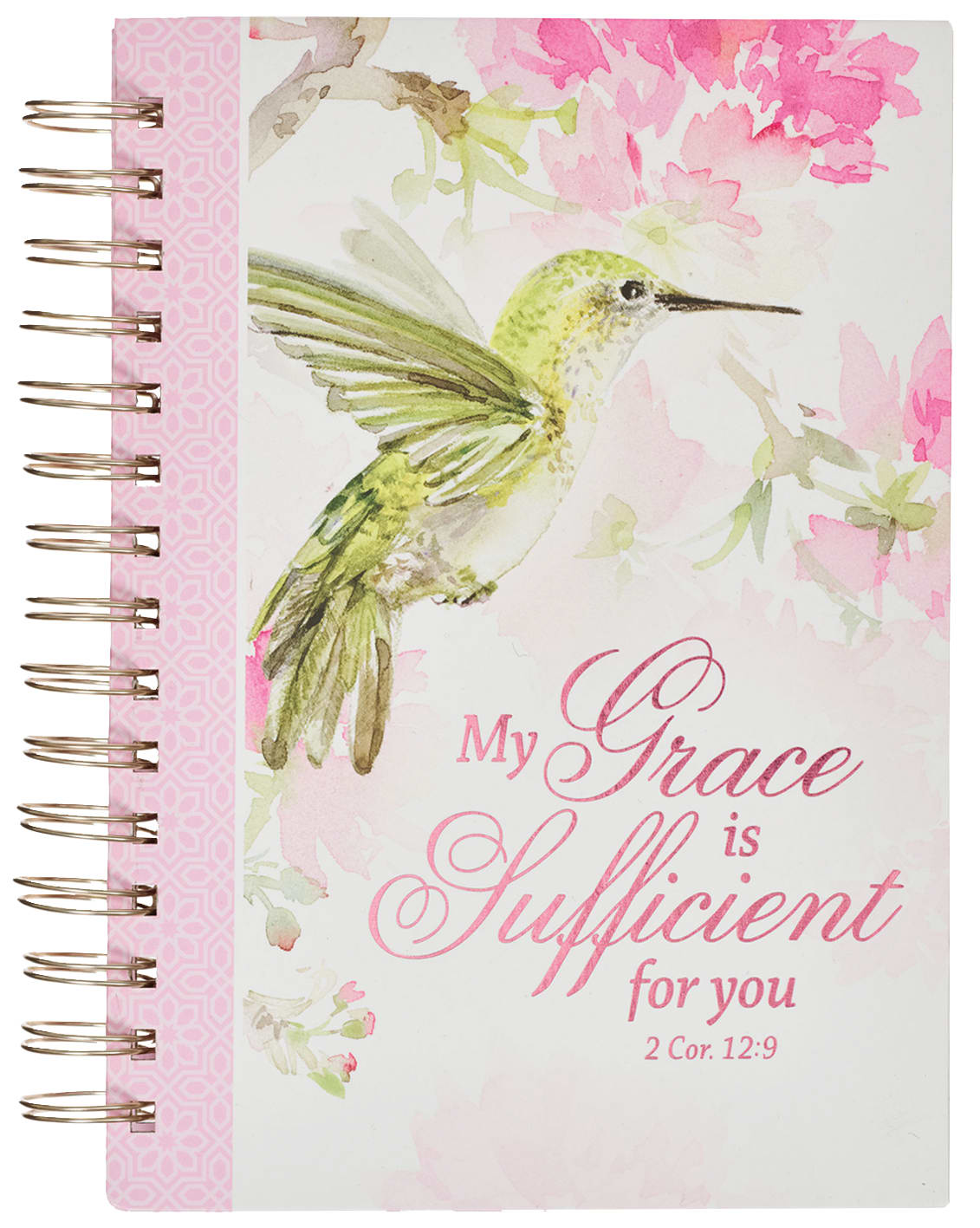 Journal: My Grace, 2 Cor. 12:9, Pink, Persevere Hummingbird | Koorong