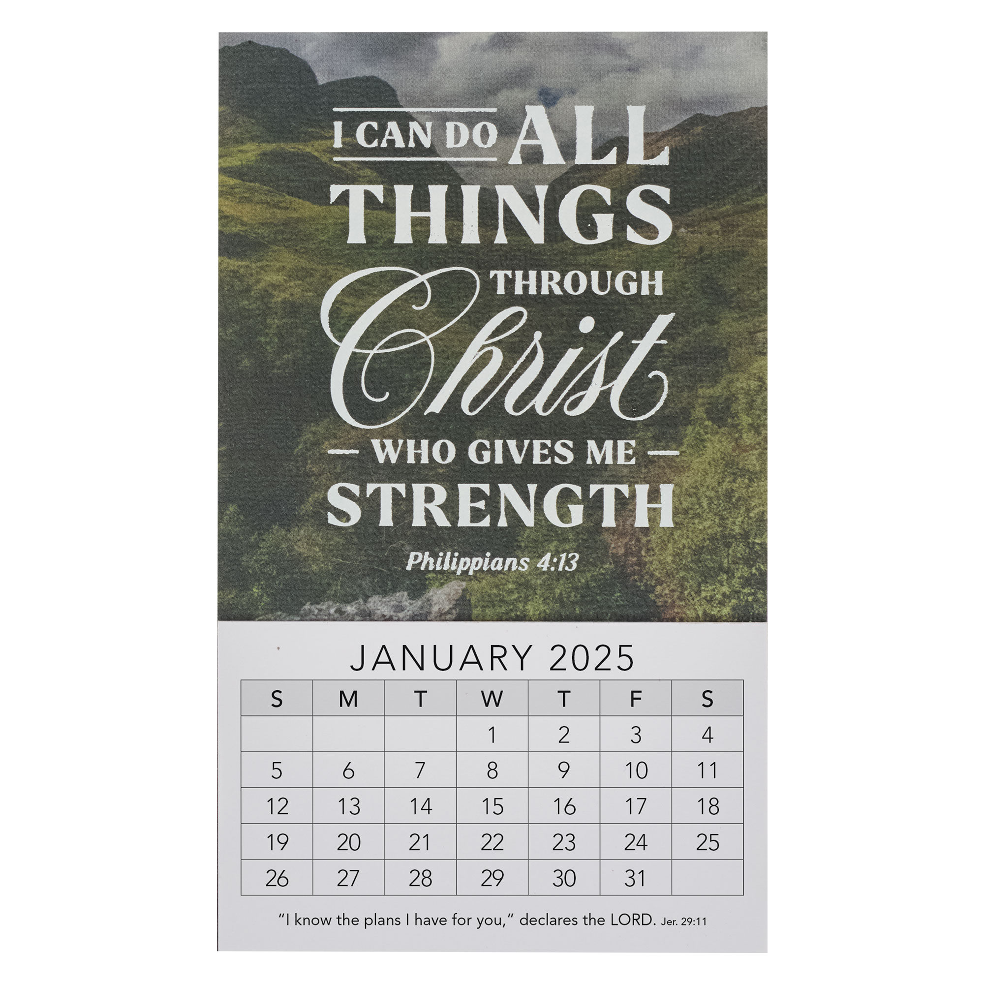 2025 Mini Magnetic Calendar: Mountains, Phil. 4:13 | Koorong