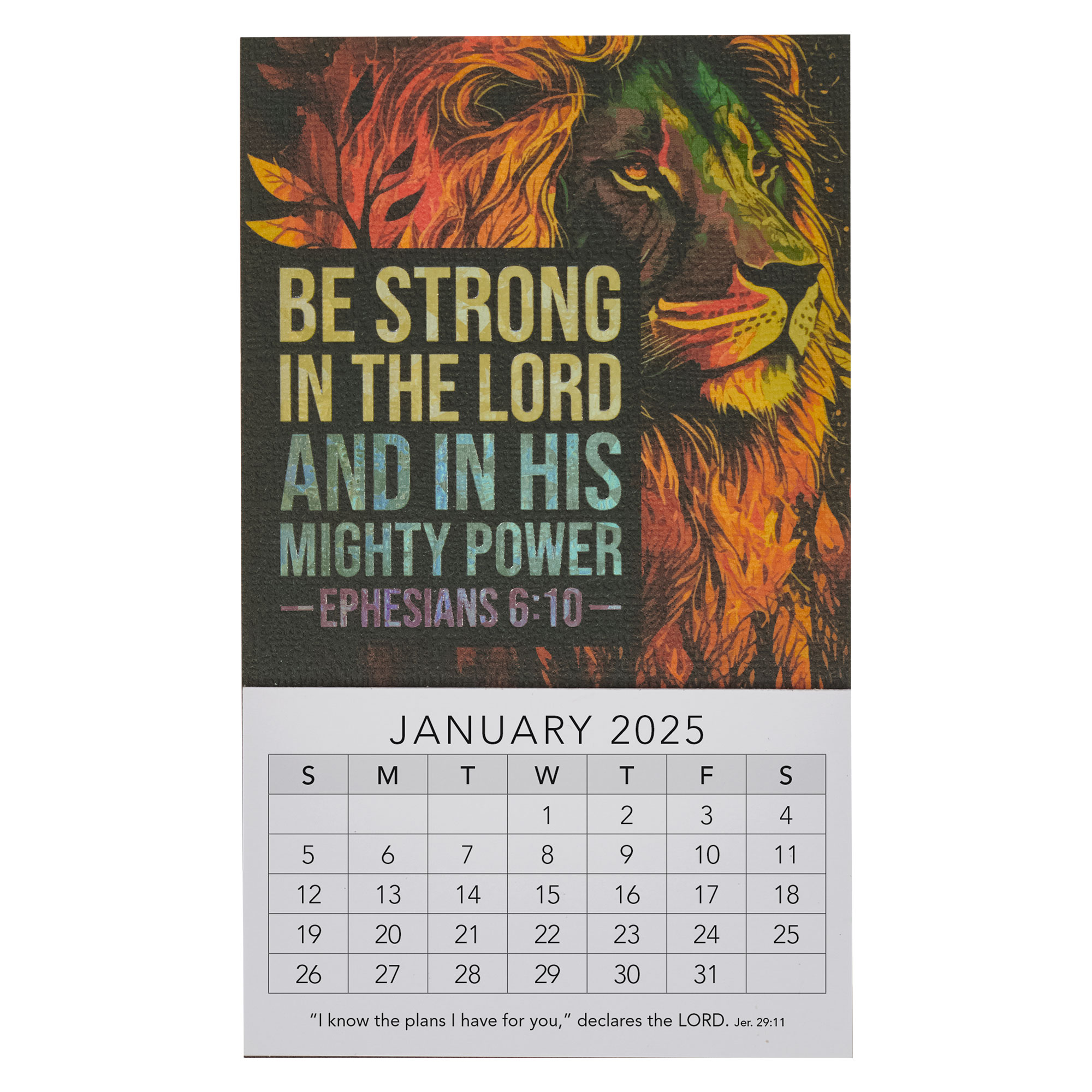2025 Mini Magnetic Calendar: Strong in the Lord, Eph. 6:10 | Koorong