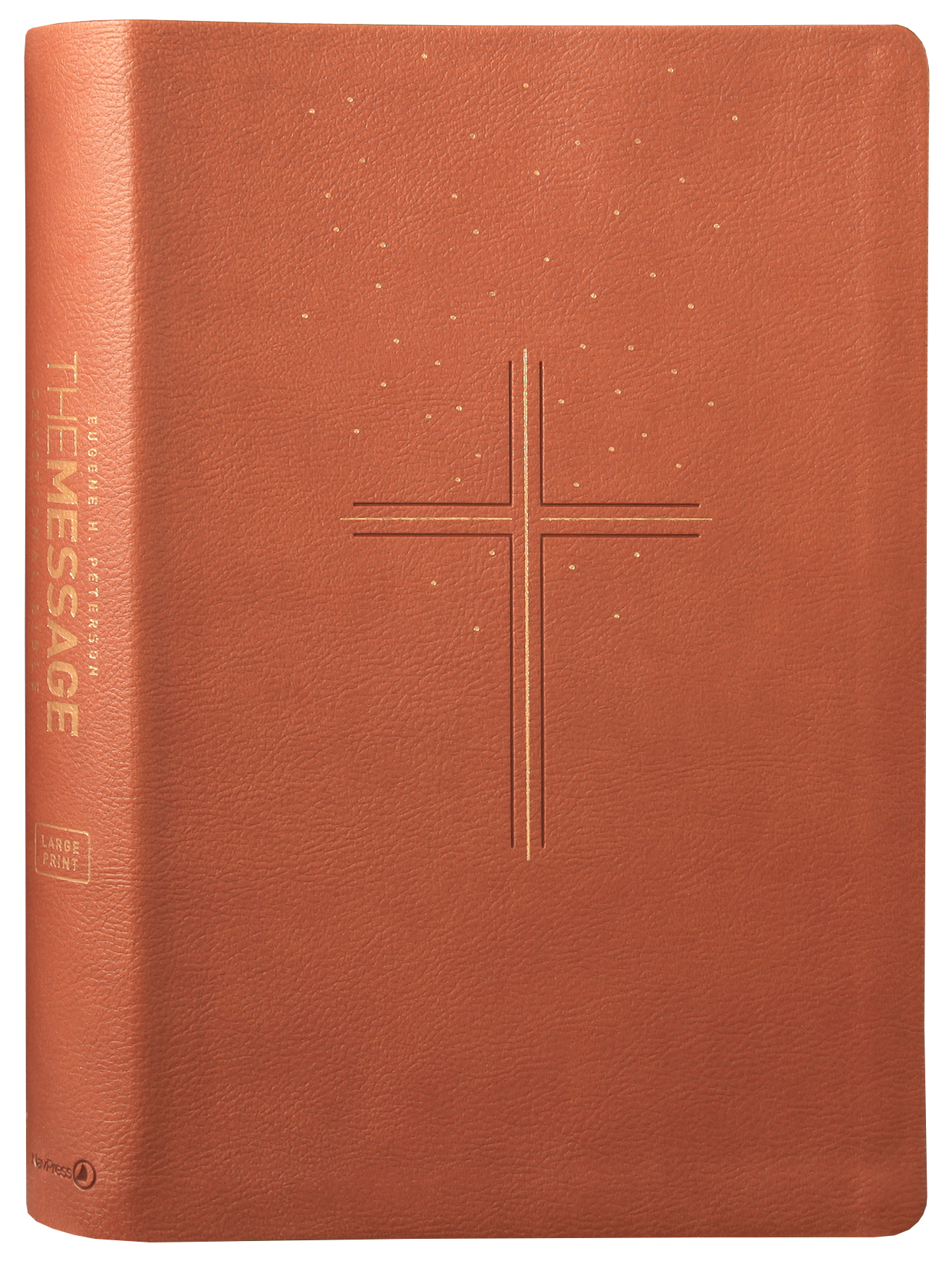 Message Devotional Bible Large Print Brown (Black Letter Edition) | Koorong