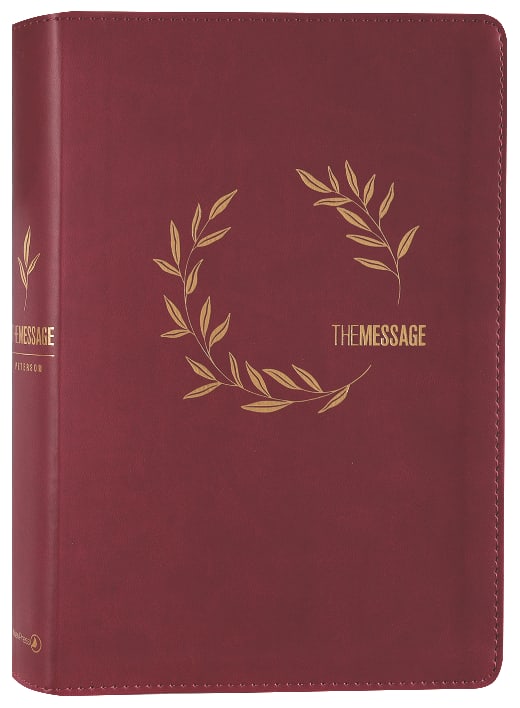 Message Deluxe Gift Bible Large Print Cranberry Laurels | Koorong