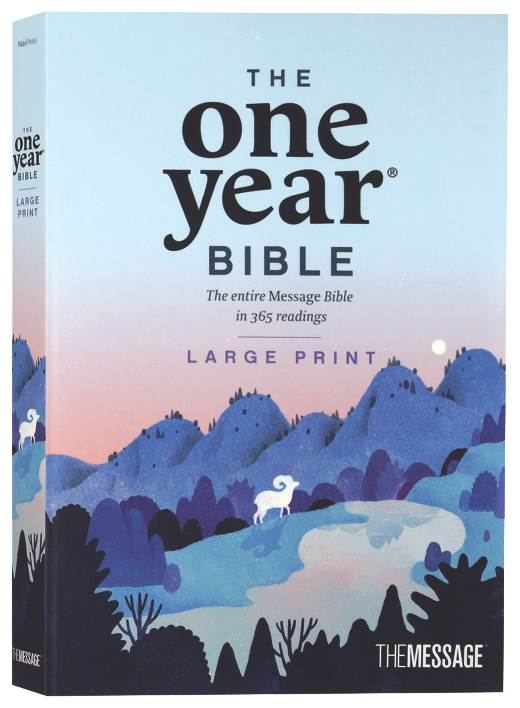 The Message MSG One Year Bible Large Print Thinline Edition | Koorong
