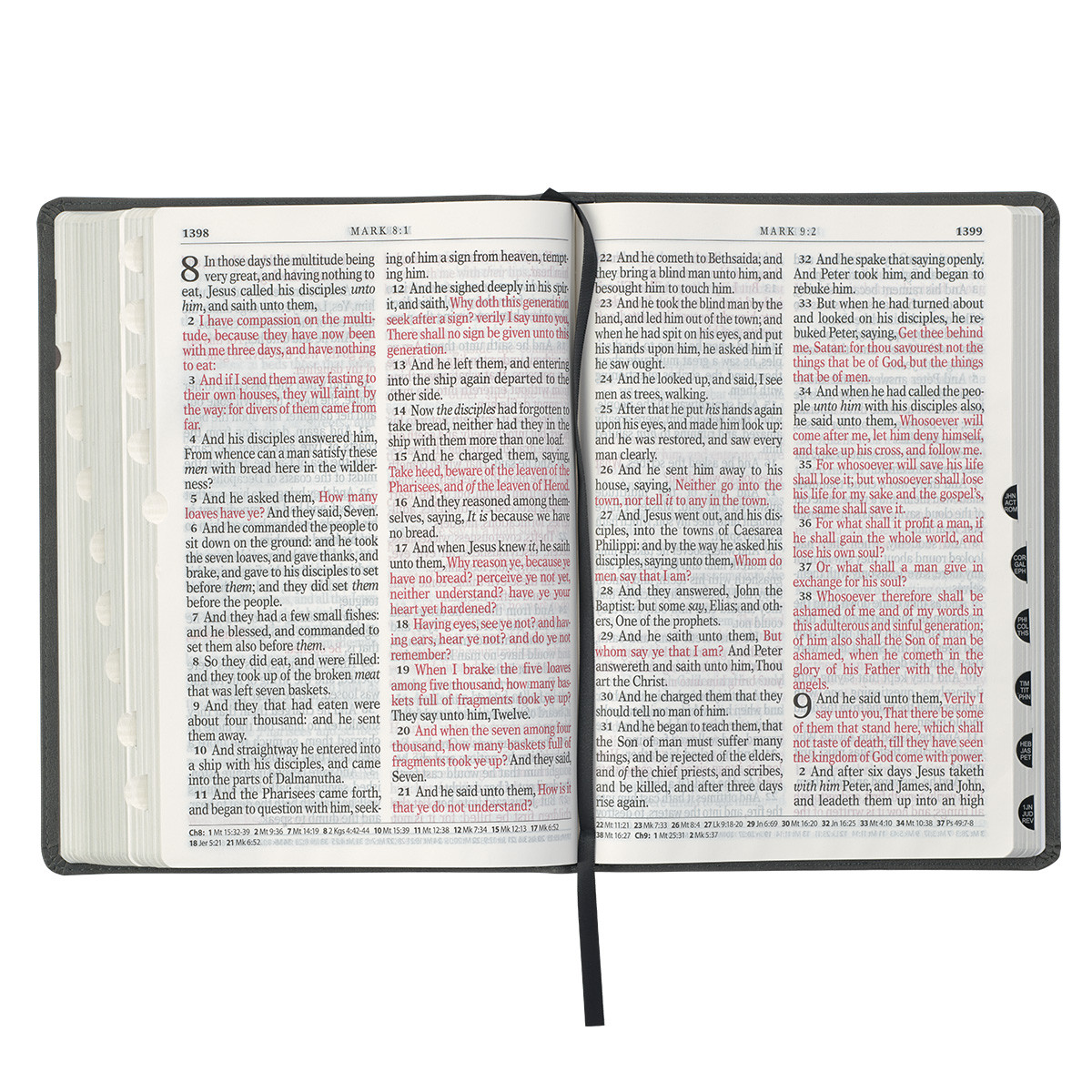 KJV Super Giant Print Bible Two-Tone Gray Thumb Index (Red Letter ...