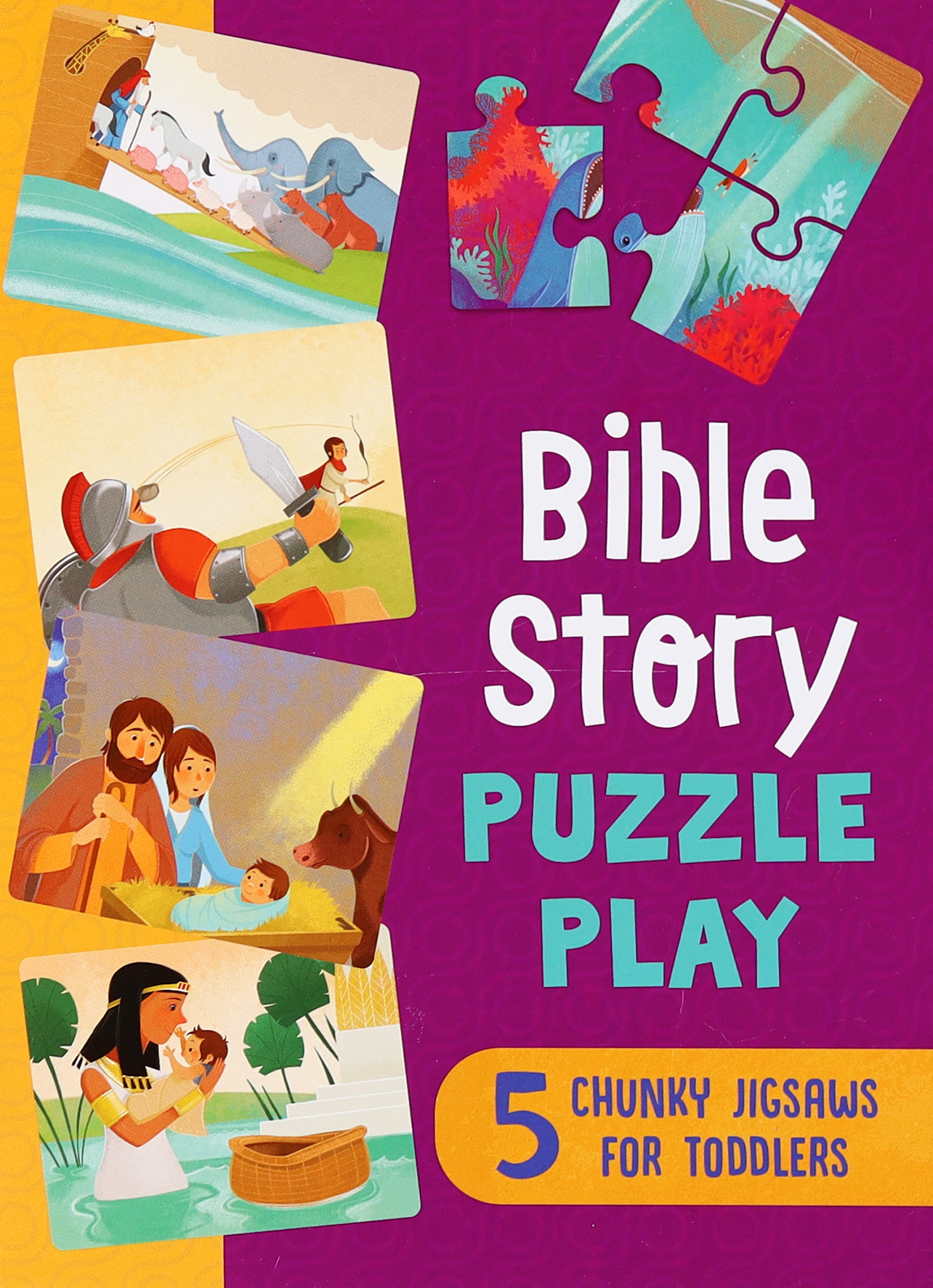Bible Story Puzzle Play: 5 Chunky Jigsaws For Toddlers (4 Pieces Each ...