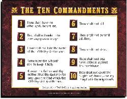 Wall Chart: Ten Commandments (Kjv) | Koorong