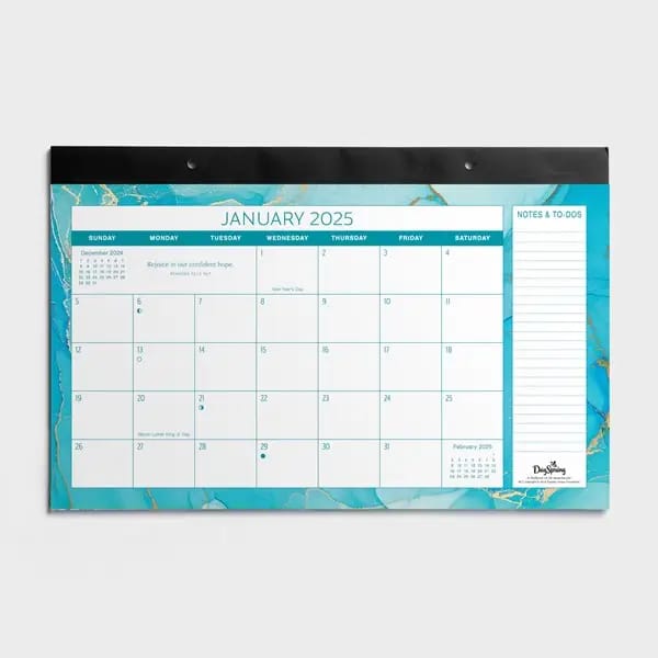 2025 Desk Pad Calendar: Marble | Koorong