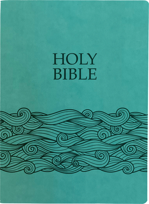KJV Holy Bible, Large Print, Coastal Blue Wave Design, 1611 Version ...