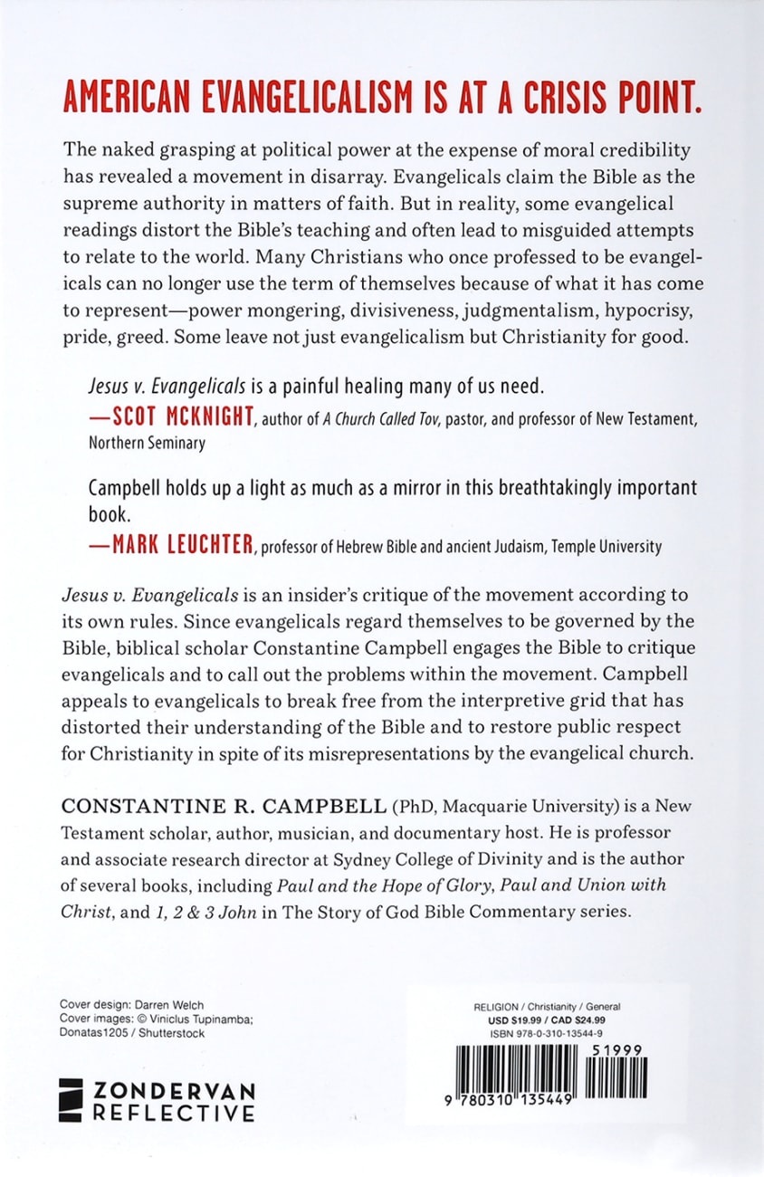 Jesus V. Evangelicals by Constantine R Campbell | Koorong