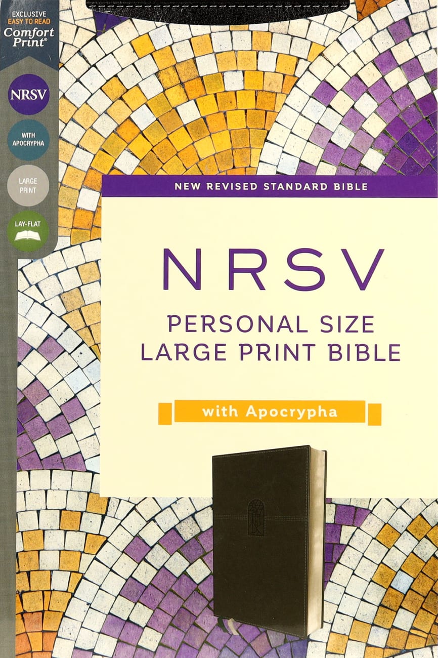 NRSV Personal Size Large Print Bible With Apocrypha Black by Zondervan ...