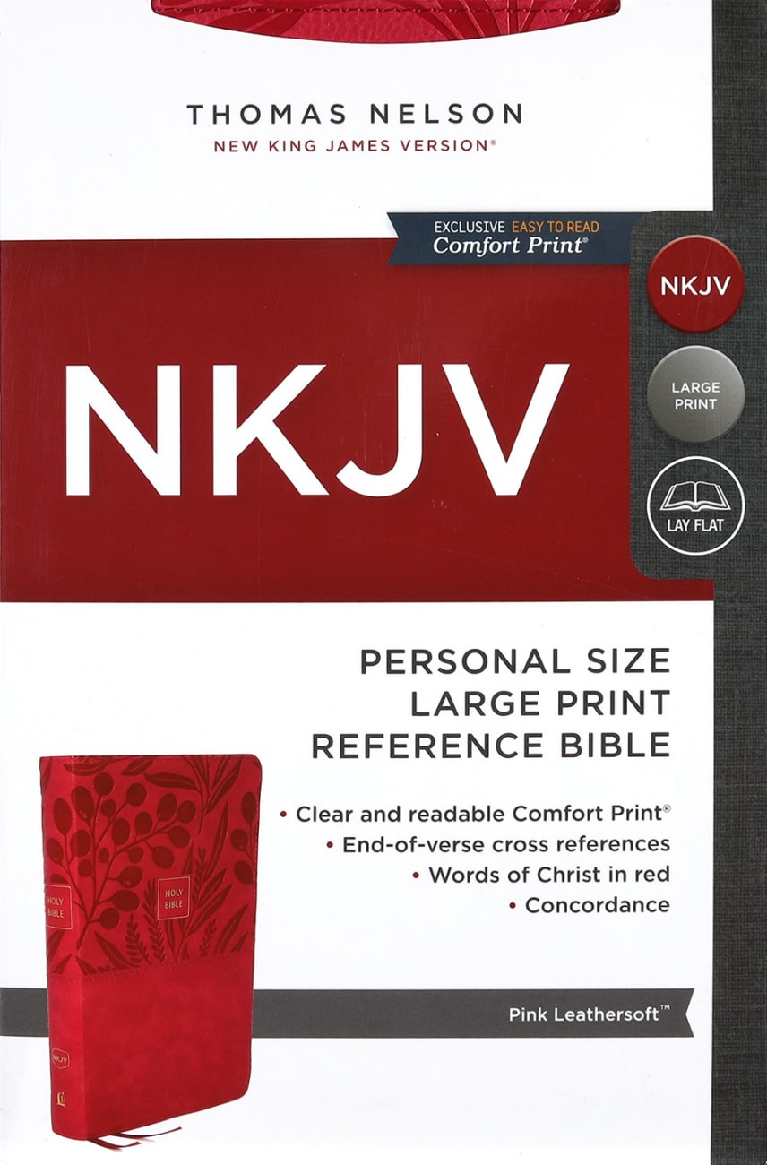 NKJV End-Of-Verse Reference Bible Personal Size Large Print Pink (Red Letter Edition) | Koorong
