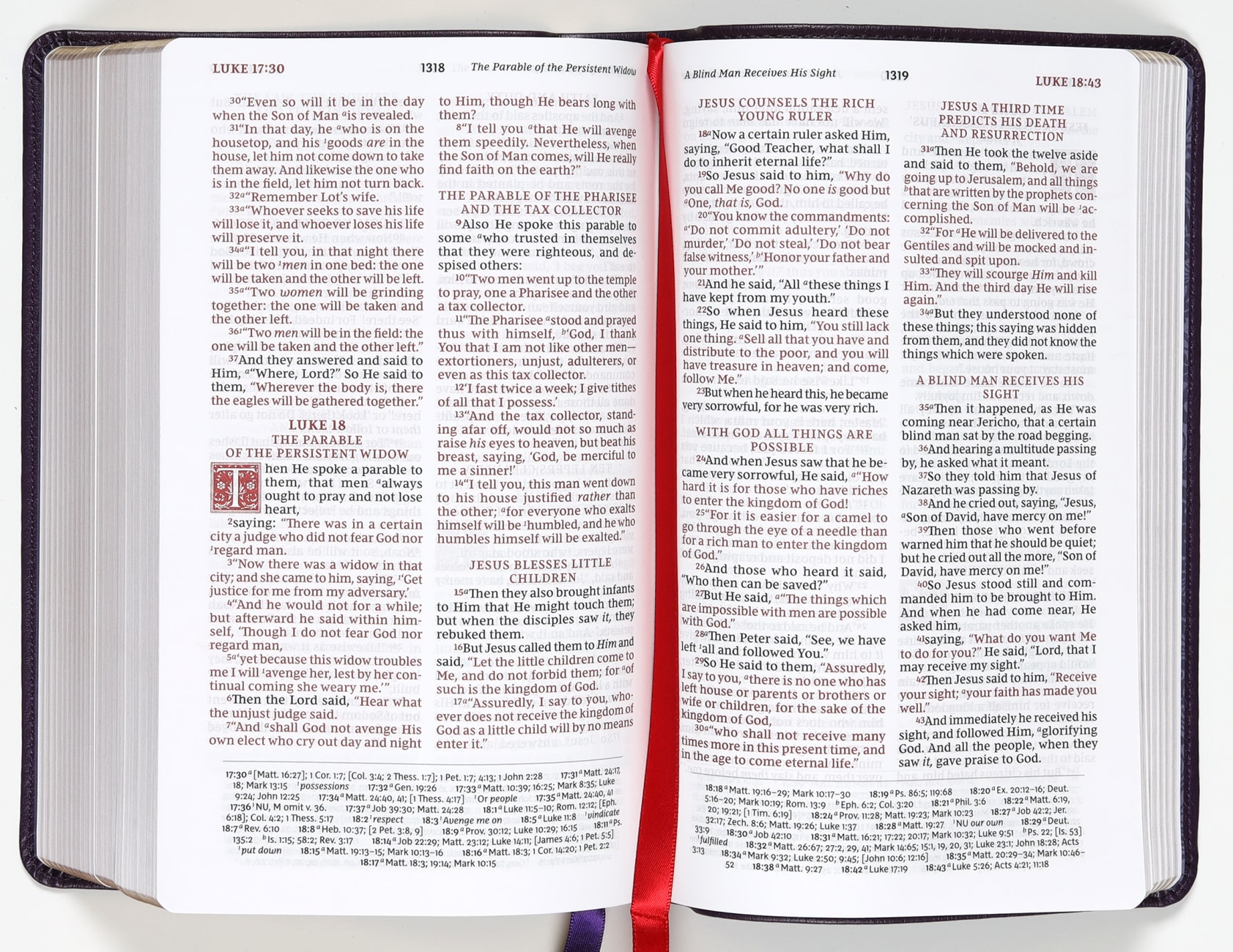 NKJV Personal Size Reference Bible Sovereign Collection Purple (Red Letter Edition) by Thomas ...