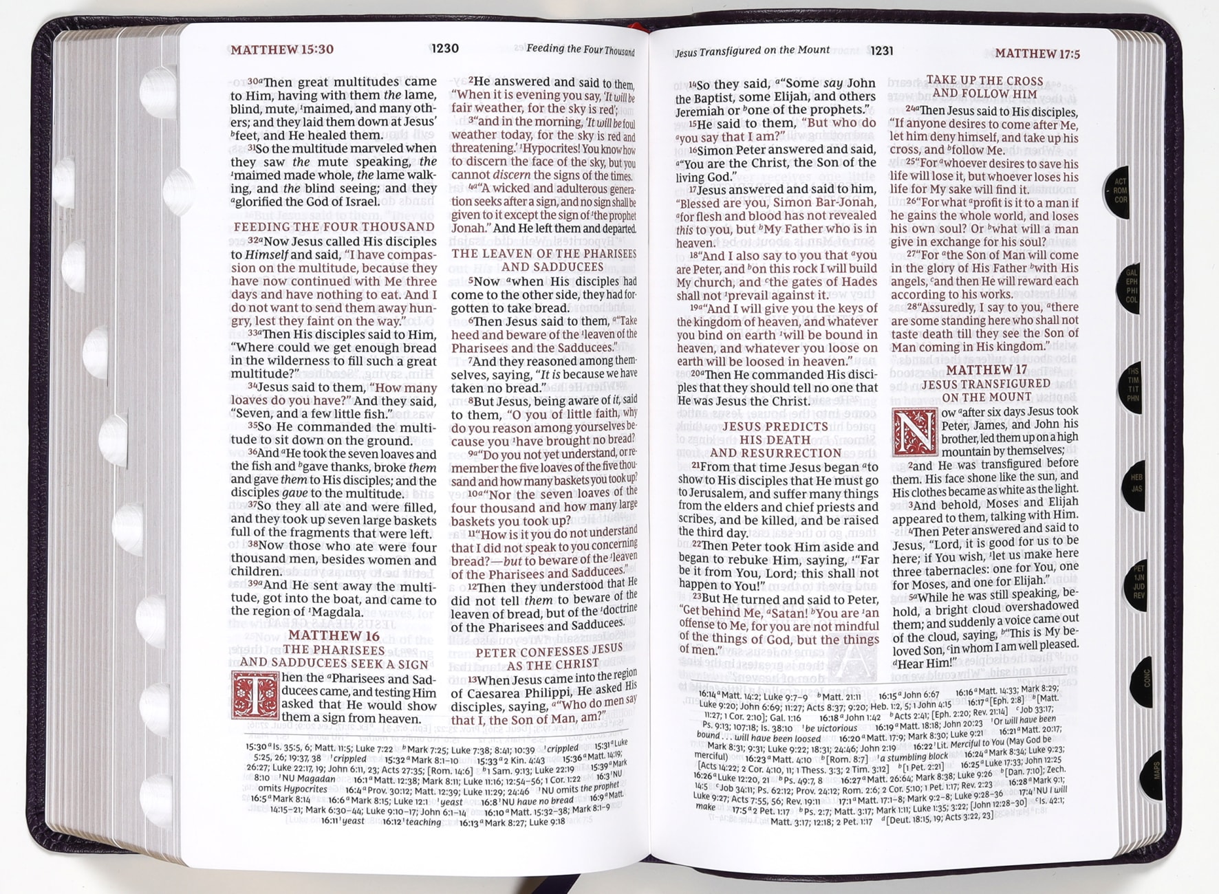 NKJV Personal Size Reference Bible Sovereign Collection Purple Thumb Indexed (Red Letter Edition ...