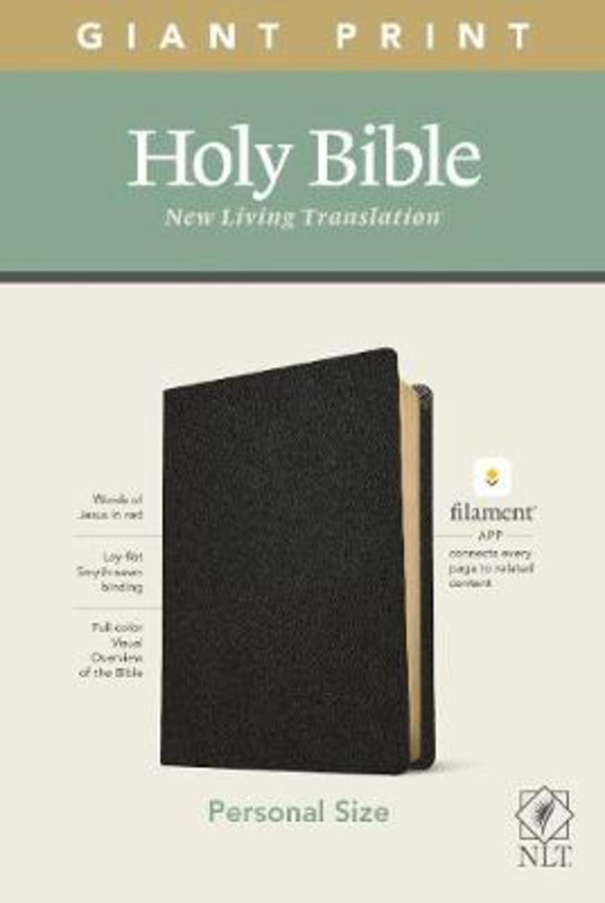 NLT Personal Size Giant Print Bible Filament Enabled Edition Black (Red ...