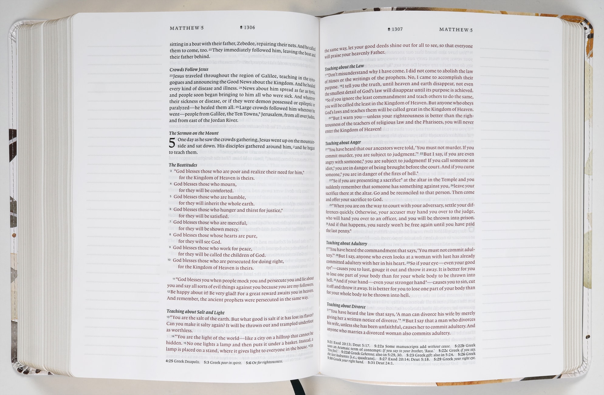 NLT Wide Margin Bible Filament Enabled Edition Autumn Leaves Dayspring ...