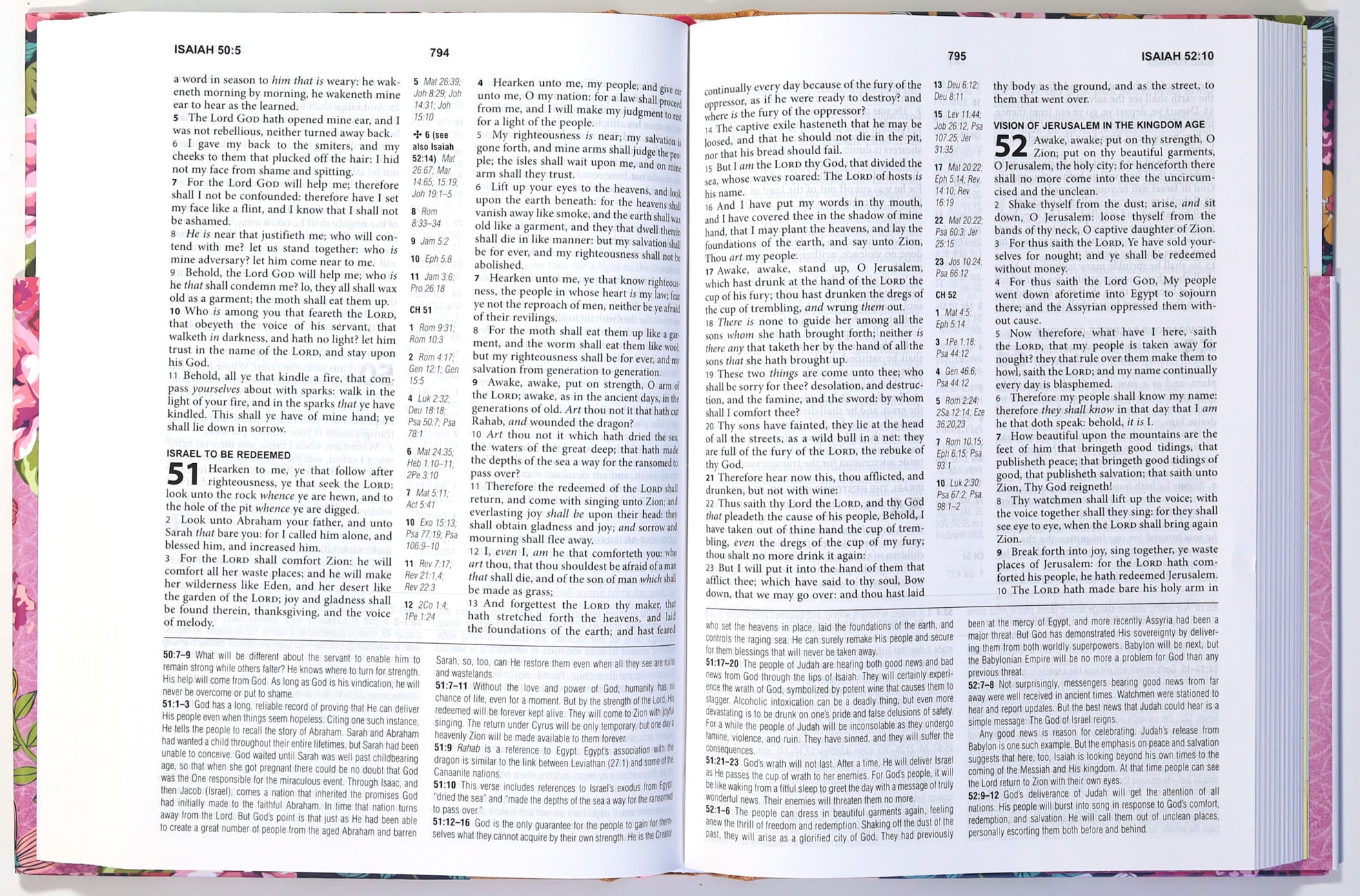 KJV Cross Reference Study Bible Marmalade Blossoms (Red Letter Edition ...