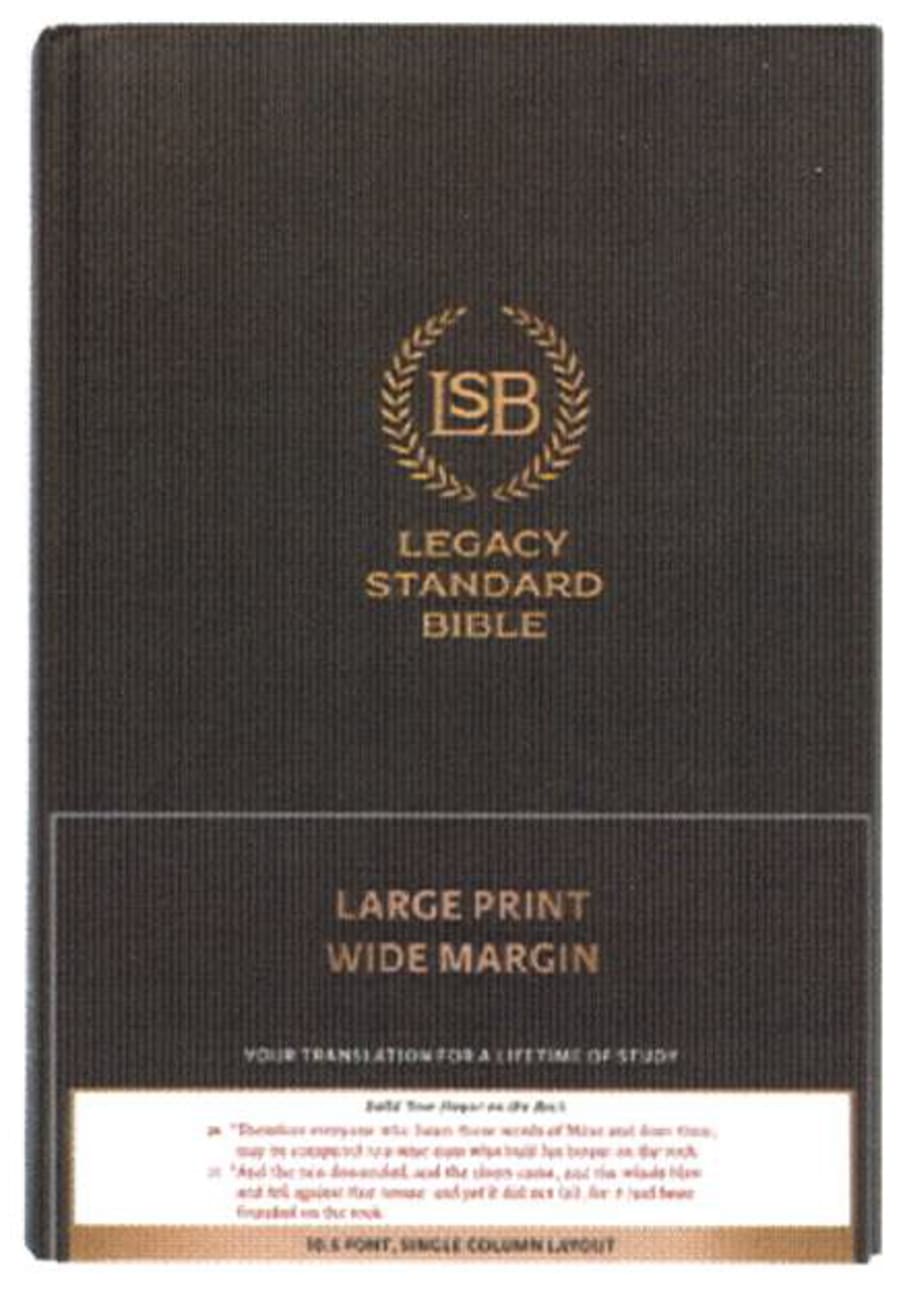 Lsb Legacy Standard Bible Large Print Wide Margin Bible Black (Red ...
