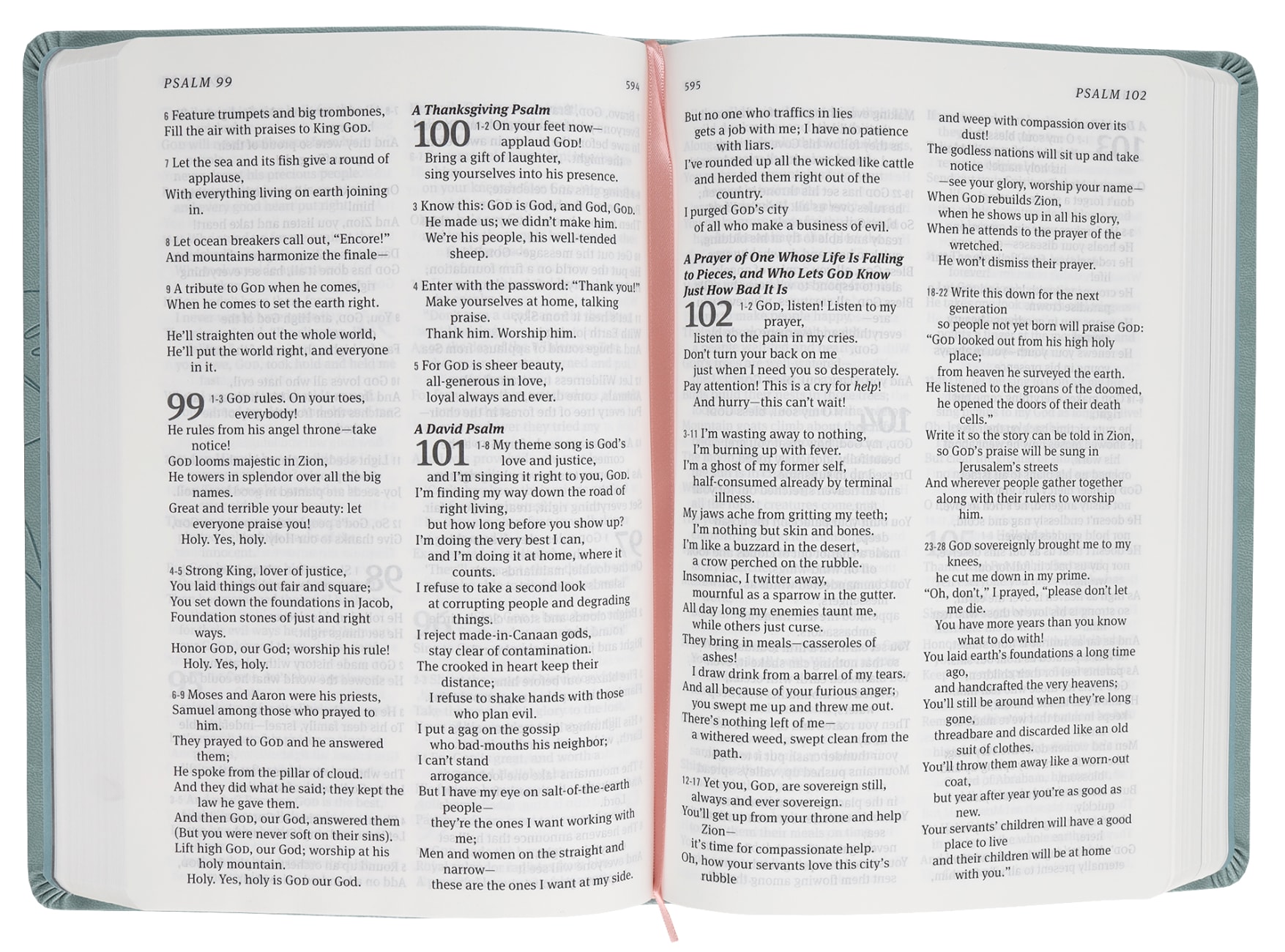 The Message Deluxe Gift Bible Large Print Teal | Koorong