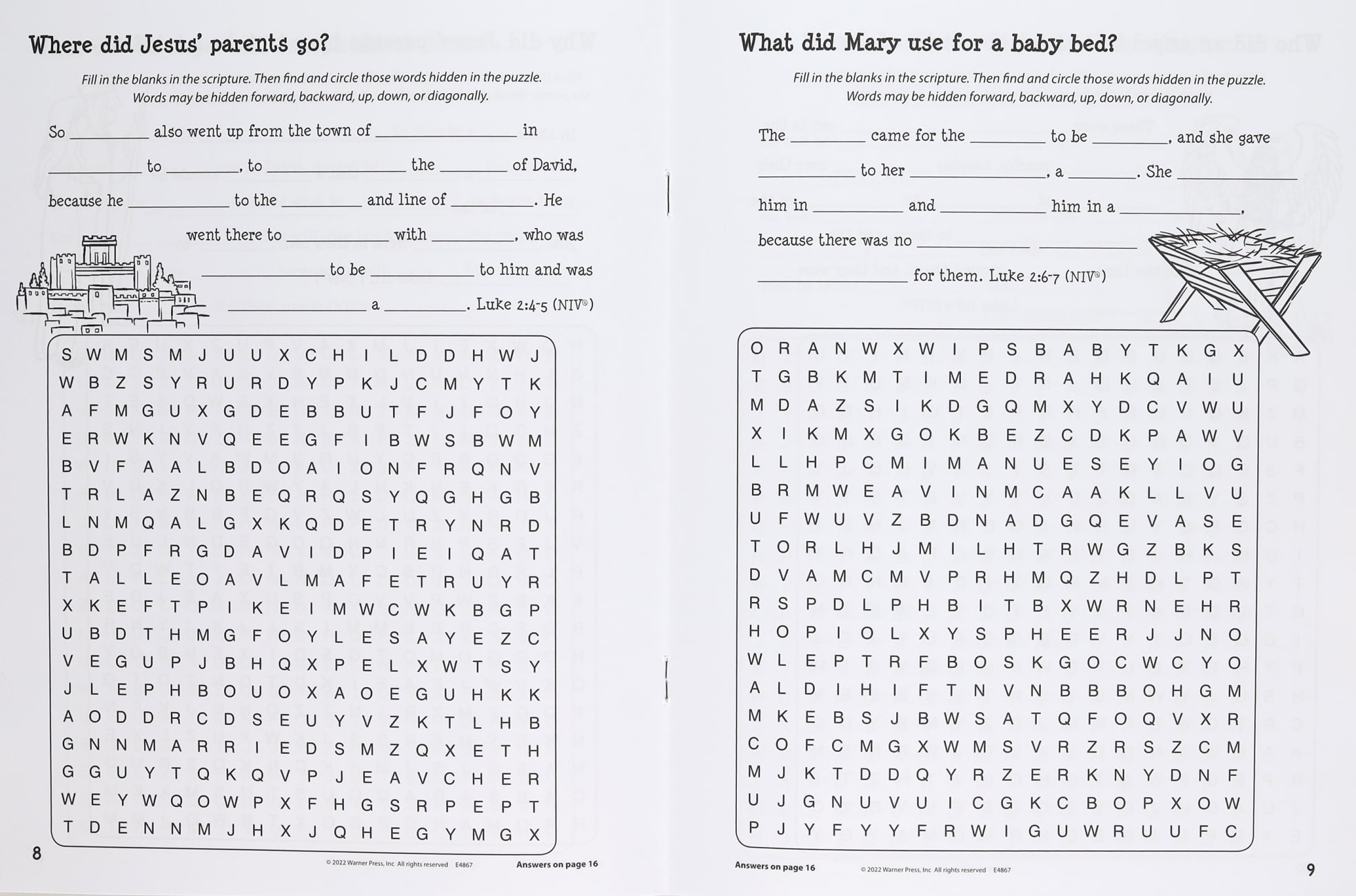 Christmas Scripture Word Search Coloring & Activity Book, Ages 8-10 ...