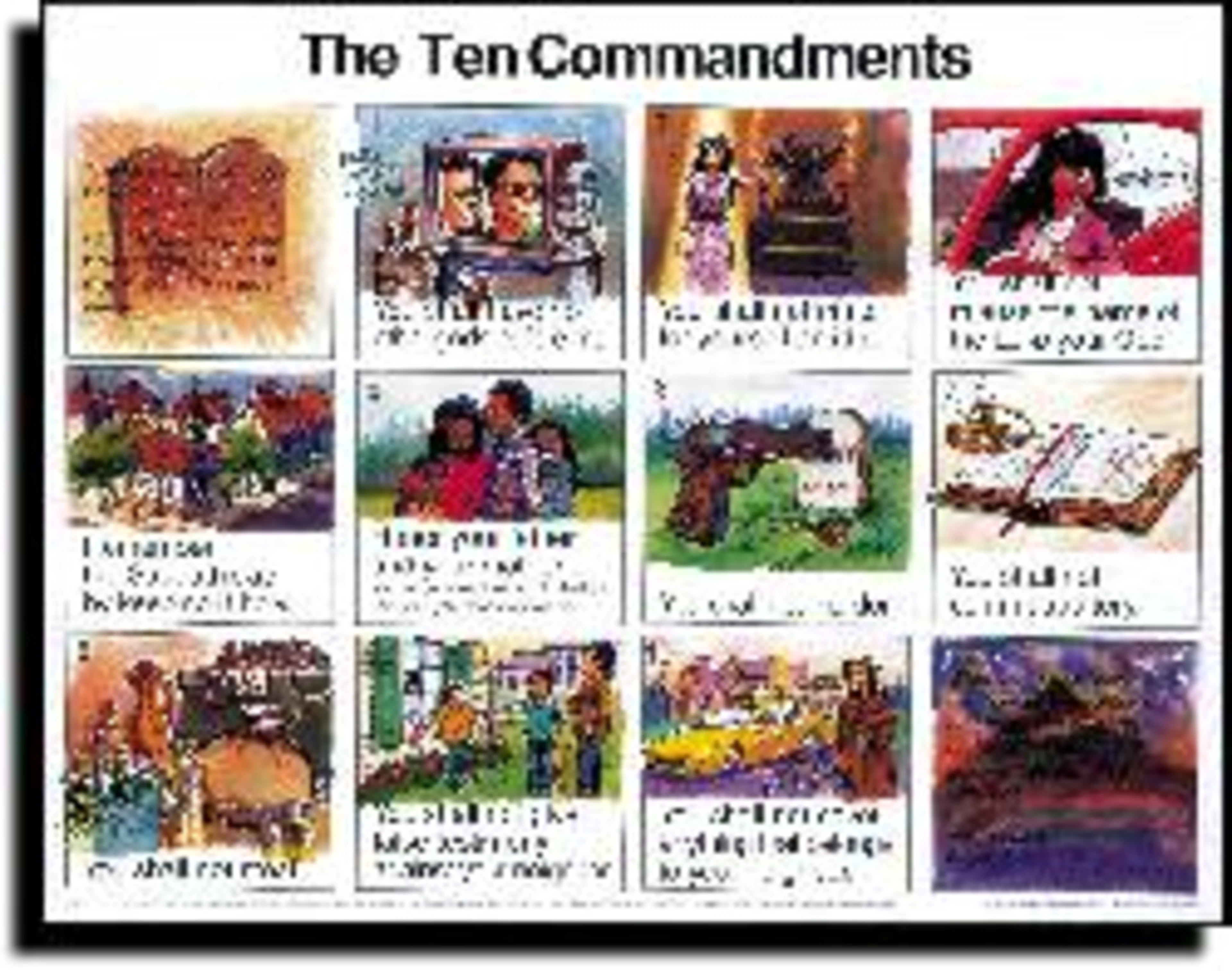 Wall Chart: Ten Commandments (Laminated) (Niv) | Koorong